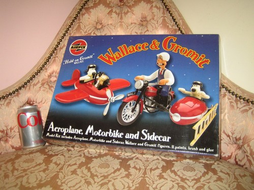 Airfix Wallace & Gromit Aeroplane, Motorbike & Sidecar Model Kit ...