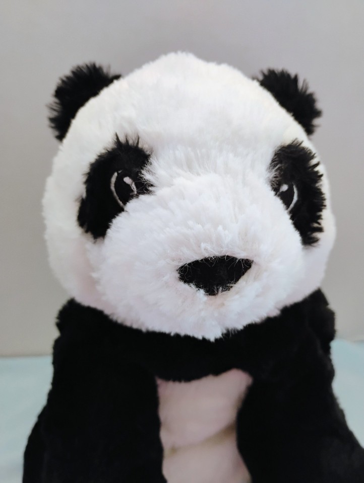 Panda Bear 13" IKEA KRAMIG Plush Teddy Black White Stuffed Animal Lovey ...