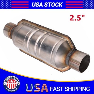 2.5“ Universal Catalytic Converter w/O2 Port Cat Converter High Flow ...