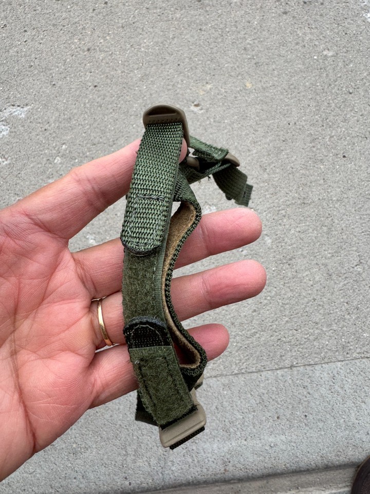 Genuine GENTEX USGI USMC Chin Strap With Hardware Green Army Ach Mich ...