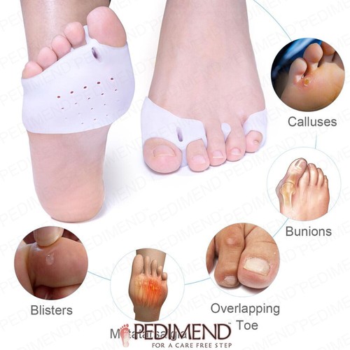 2x Toe Gel Ball Of Foot Cushion Metatarsal Foot Pads Mortons Neuroma ...