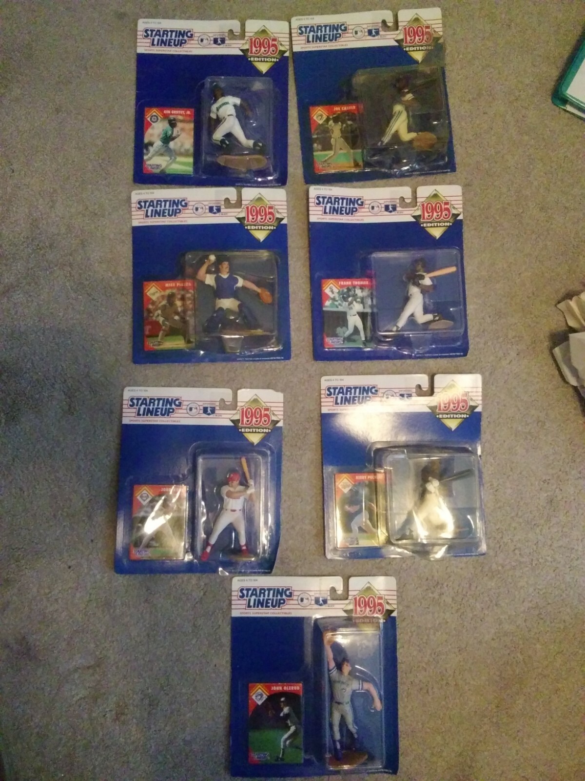 Lot Of 7 MLB Starting Lineup Baseball Figurines Griffey, Thomas, Piazza ...