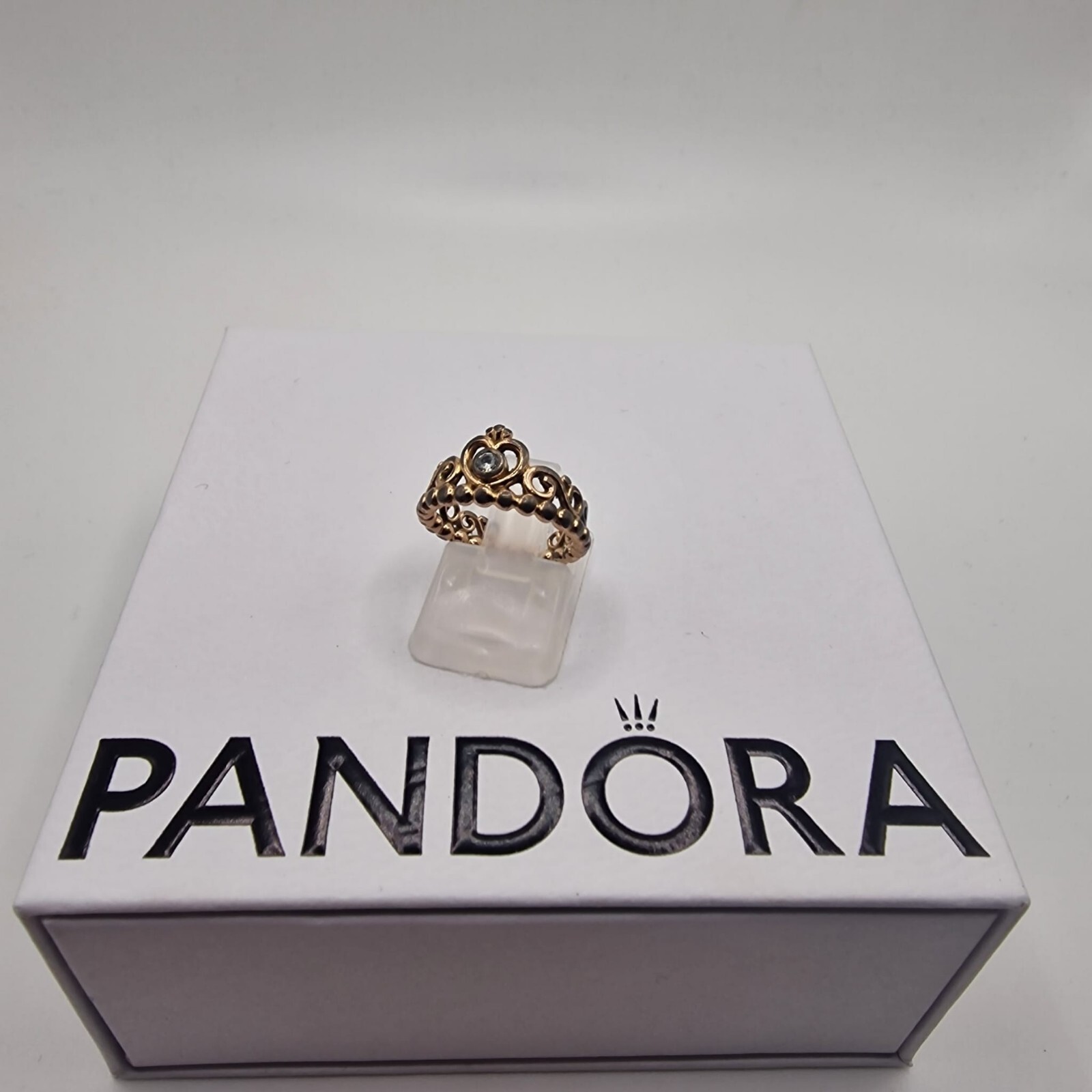 Genuine Pandora Rose Gold Princess Tiara Crown Ring A… - Gem