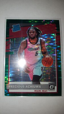 2020-21 Optic PRECIOUS ACHIUWA Heat #170 Rated Rookie GREEN PULSAR ...