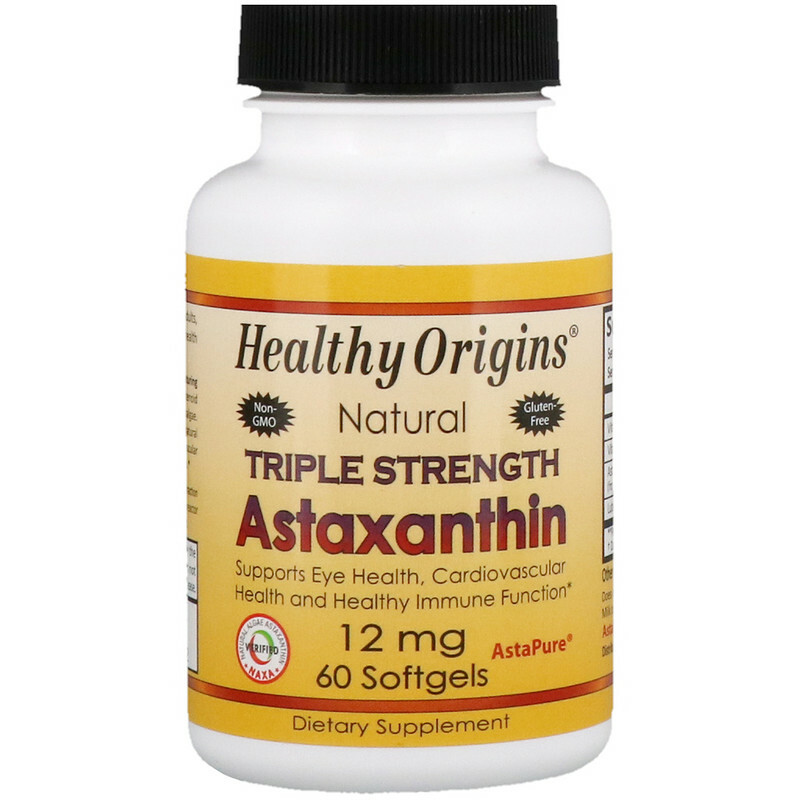 Astapure Natural Astaxanthin 12mg 60 Capsules | Antioxidant Immune ...