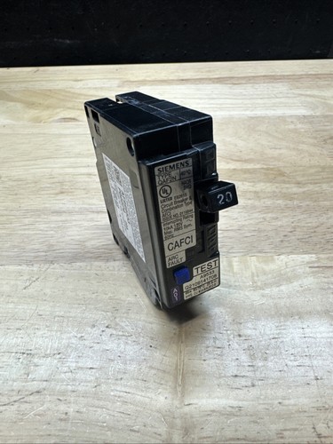 Siemens QA120AFCN 1 P 20 A Arc Fault Combination Breaker AFCI Plug-on ...