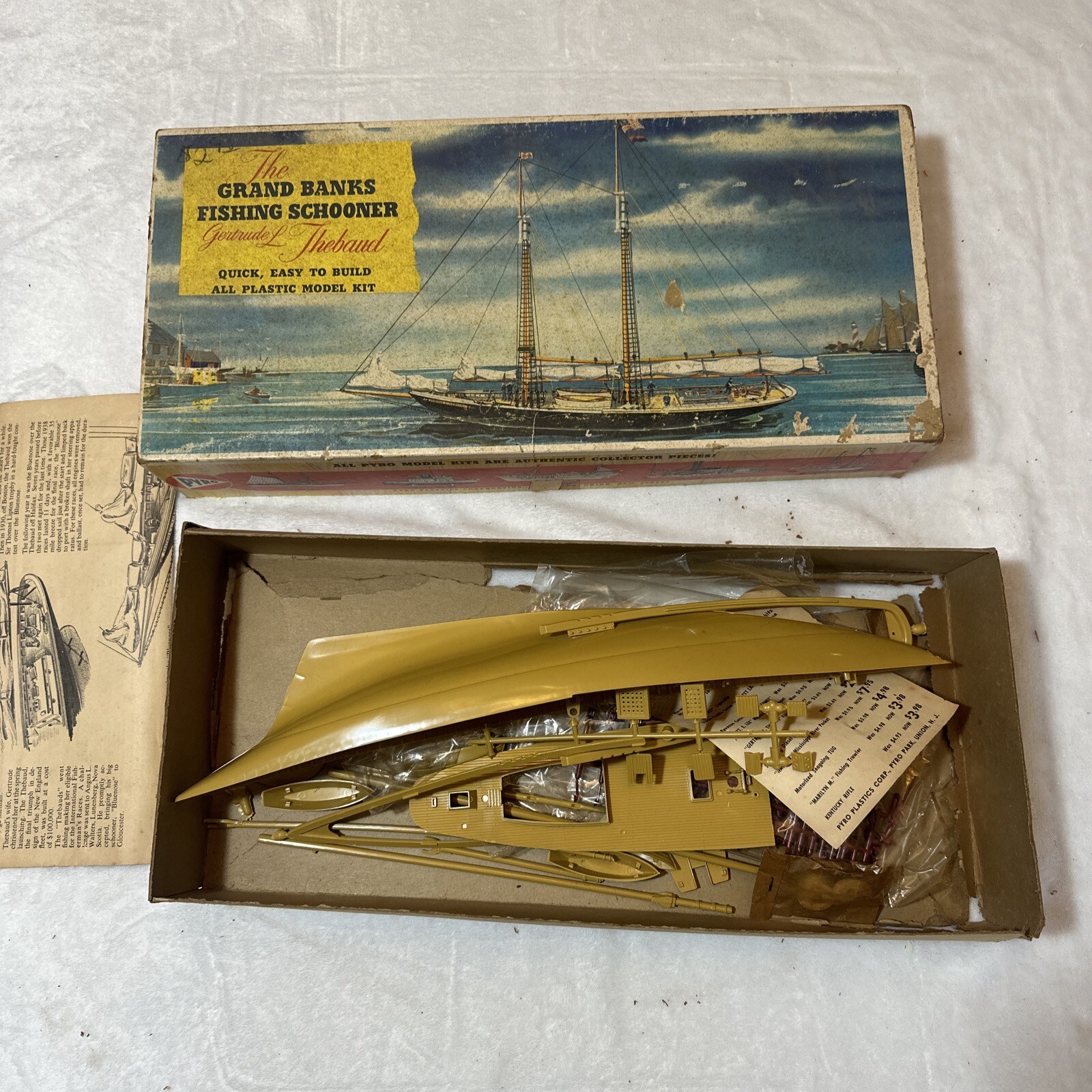 Pyro Schooner Gertrude L Thebaud Model Kit Incomplete | eBay