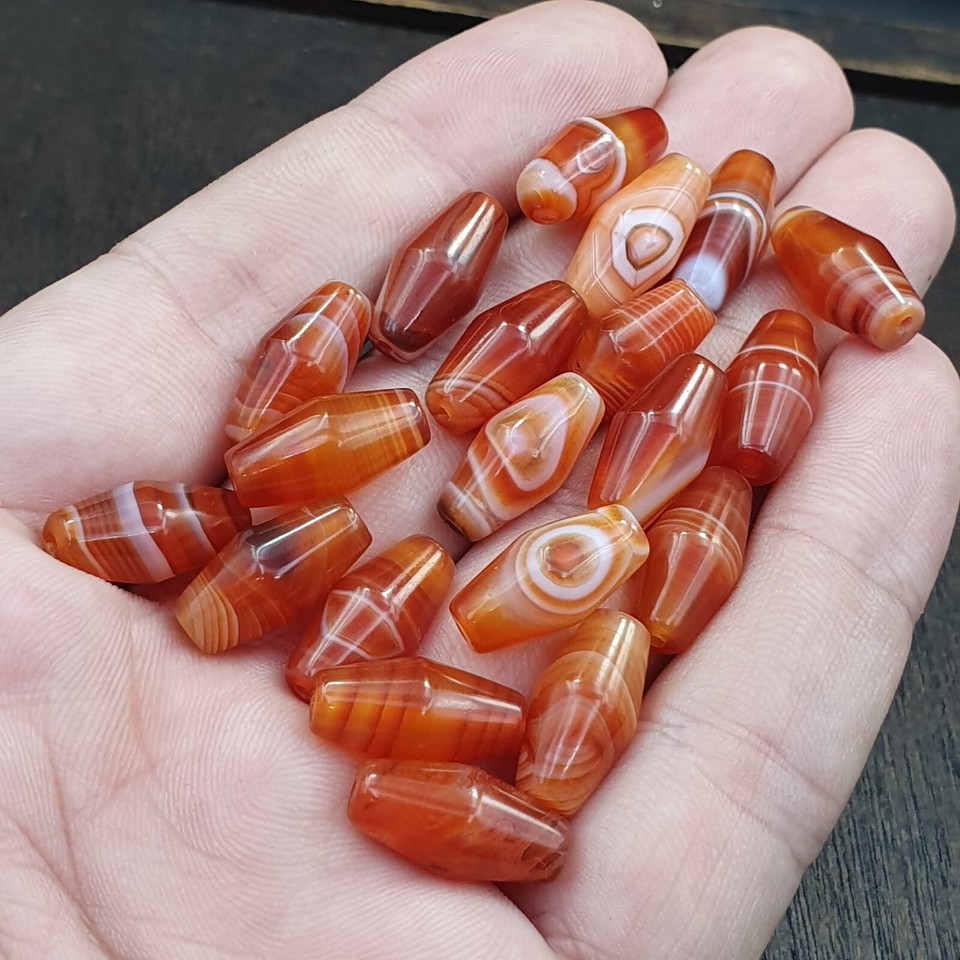 Lot 20 Agate Himalayan Taiwanese Red Agate Natural Eye Bead RD-L-20 | eBay