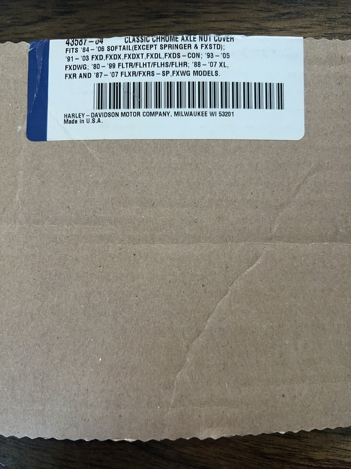 HARLEY-DAVIDSON CLASSIC CHROME AXLE NUT COVER, NOS#43587-04 | eBay
