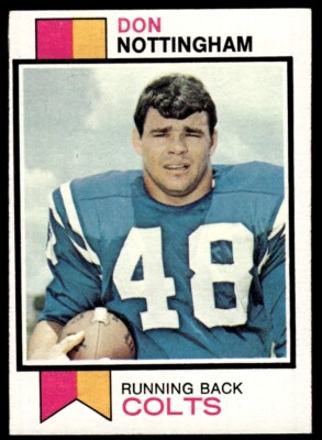 1973 TOPPS DON NOTTINGHAM 2 RC BALTIMORE COLTS #454 | eBay