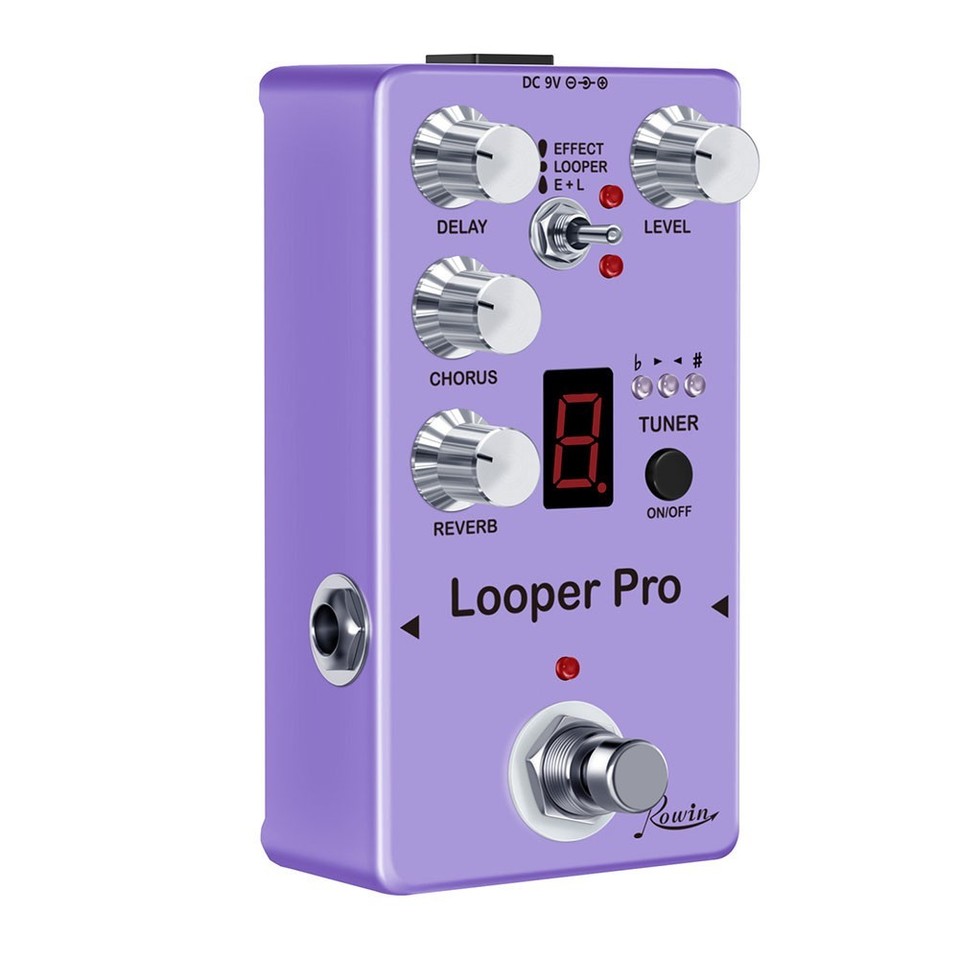 Looper Effect Pedal Looper Effect Pedal ROWIN Looper Pro Tuner Reverb ...