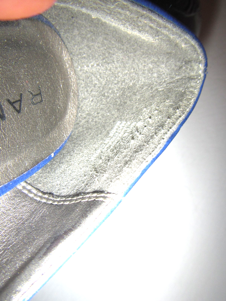 Rampage Nicki Size 9 Blue Foil Patent Pumps 3.5" Heel | eBay