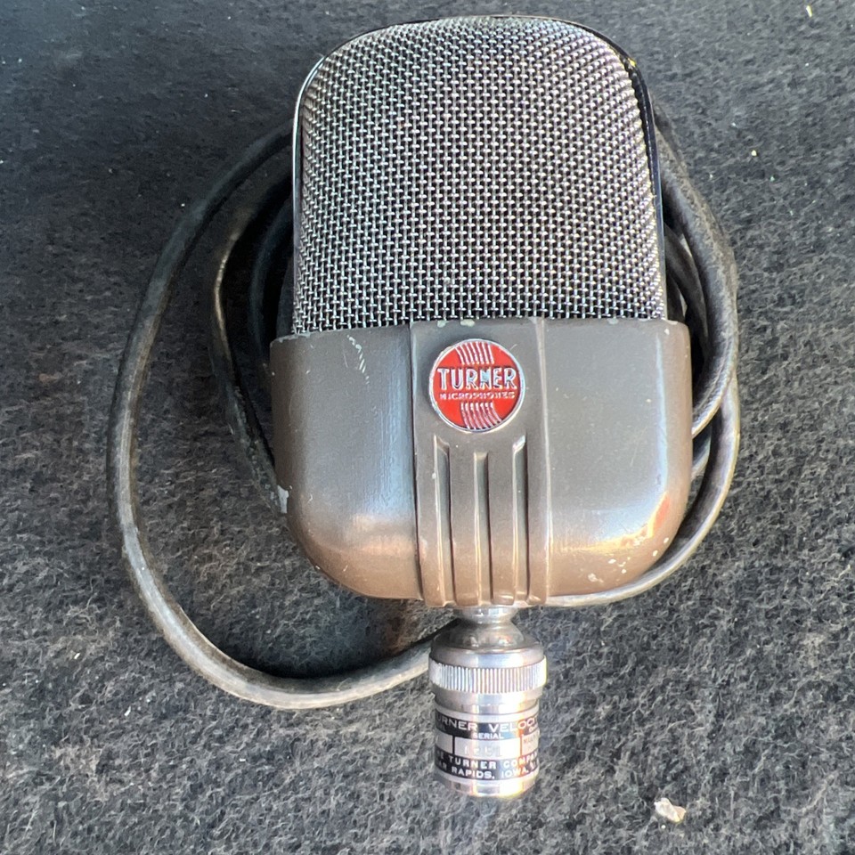 Rare 1950's TURNER 87 Ribbon/Dynamic Microphone, working, 18 Ft. Cord ...