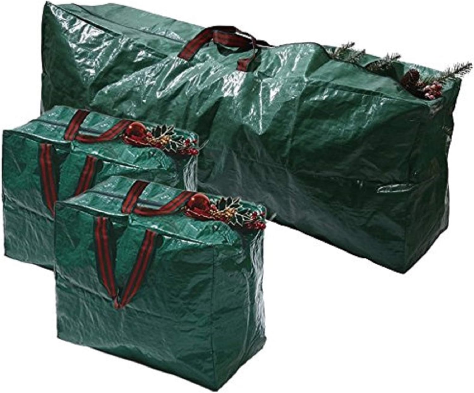 Ram 3pcs Extra Large Christmas Tree Storage Bags – Zip-Up Decoration ...
