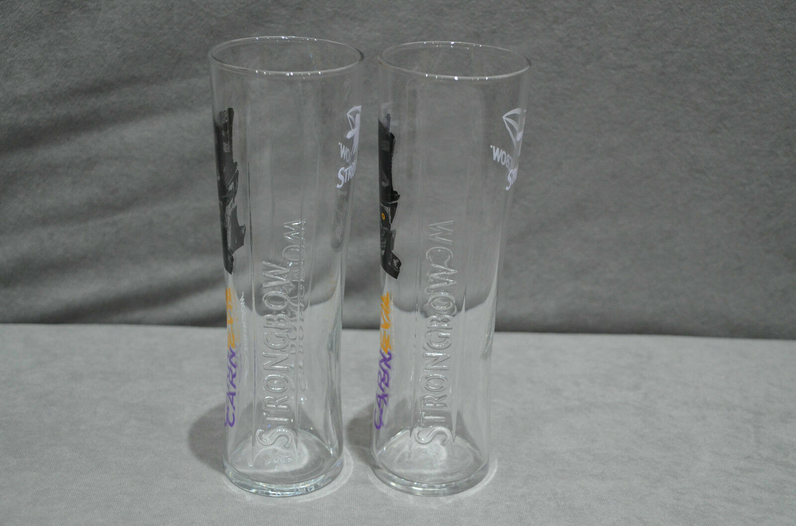 Pair Of (2) Strongbow Dark Fruit Cider Carnevil Pint Glass Halloween In ...