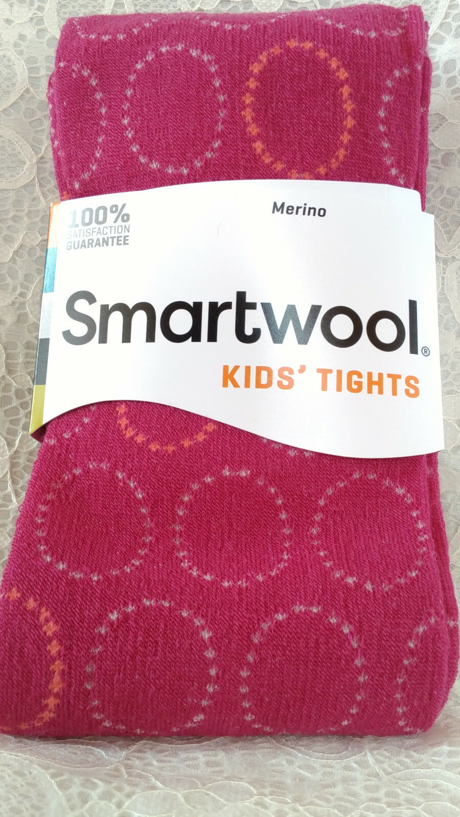 SmartWool Merino Wool Big Gilrs Large Whirligig Tights Berry Size 14-16 ...