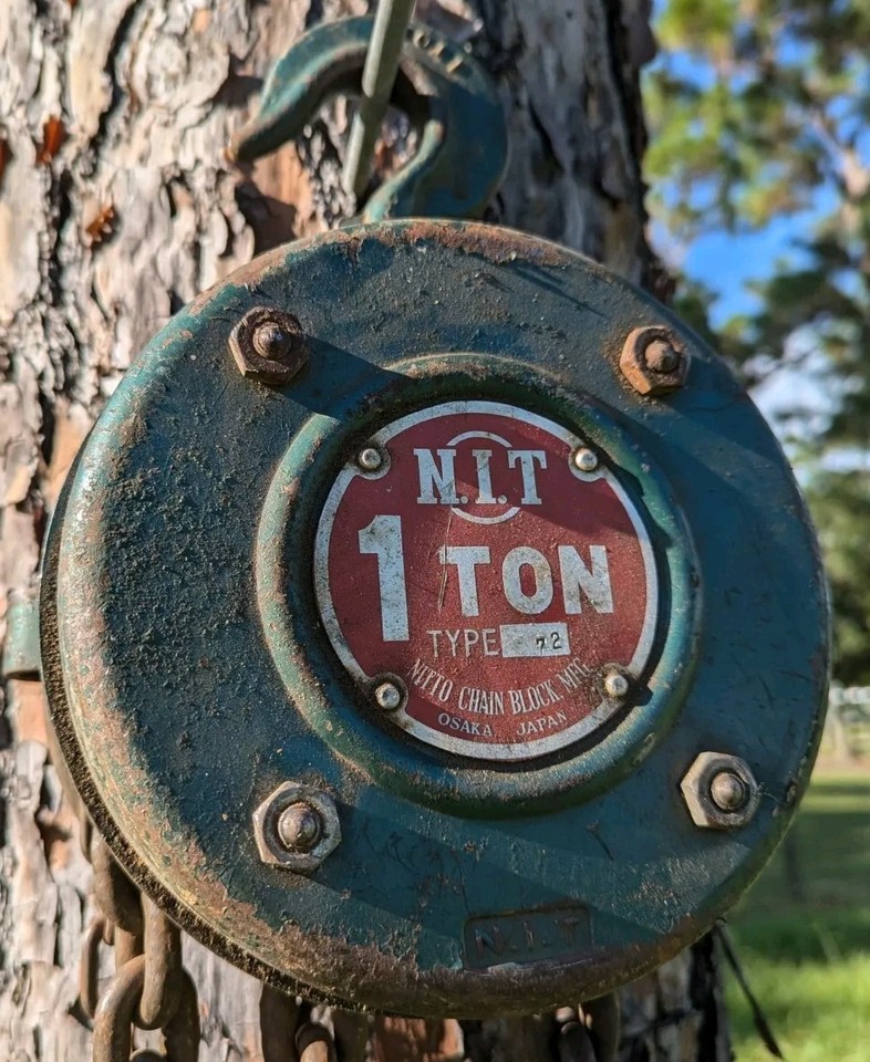 N.I.T. 1 Ton Nitto Chain Block Mfg. Japan Manual Chain Hoist | eBay