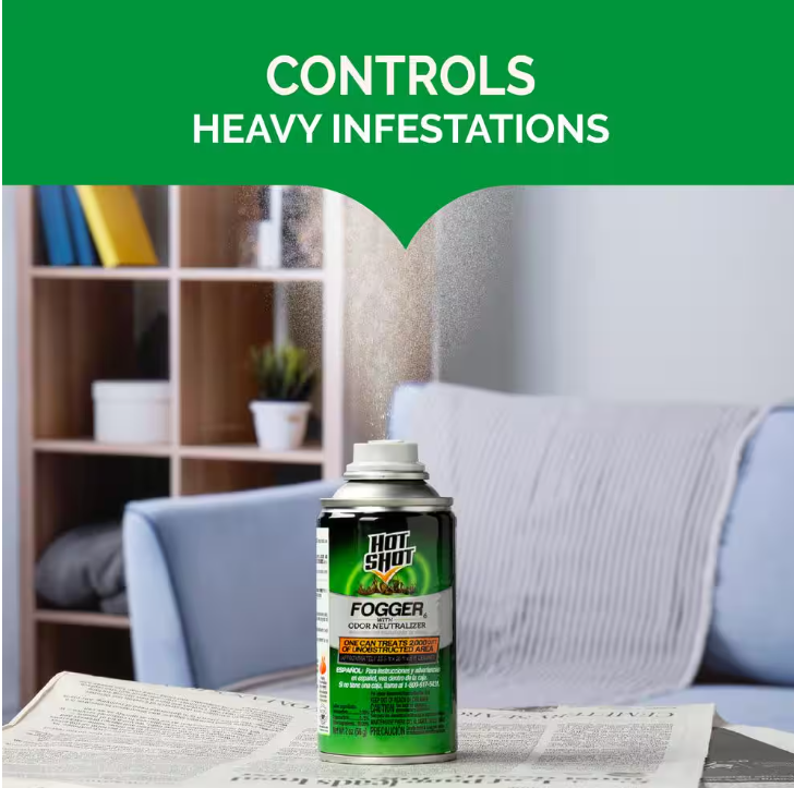 Hot Shot Fogger Insecticide with Odor Bug Insect Fogger Spray 6 Foggers ...