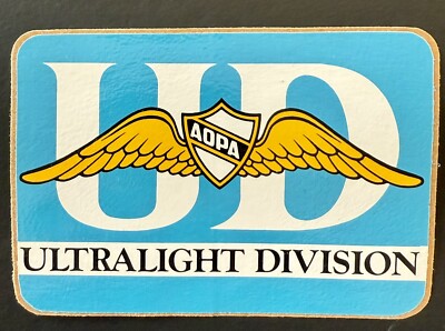 AOPA Aircraft Owners & Pilots Association Ultralight Division UD Decal ...