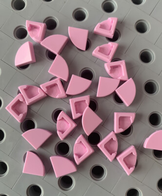 Lego Pink 1/4 Circle Tile 1x1 Smooth Finishing Tile Floor Corner Lot Of ...