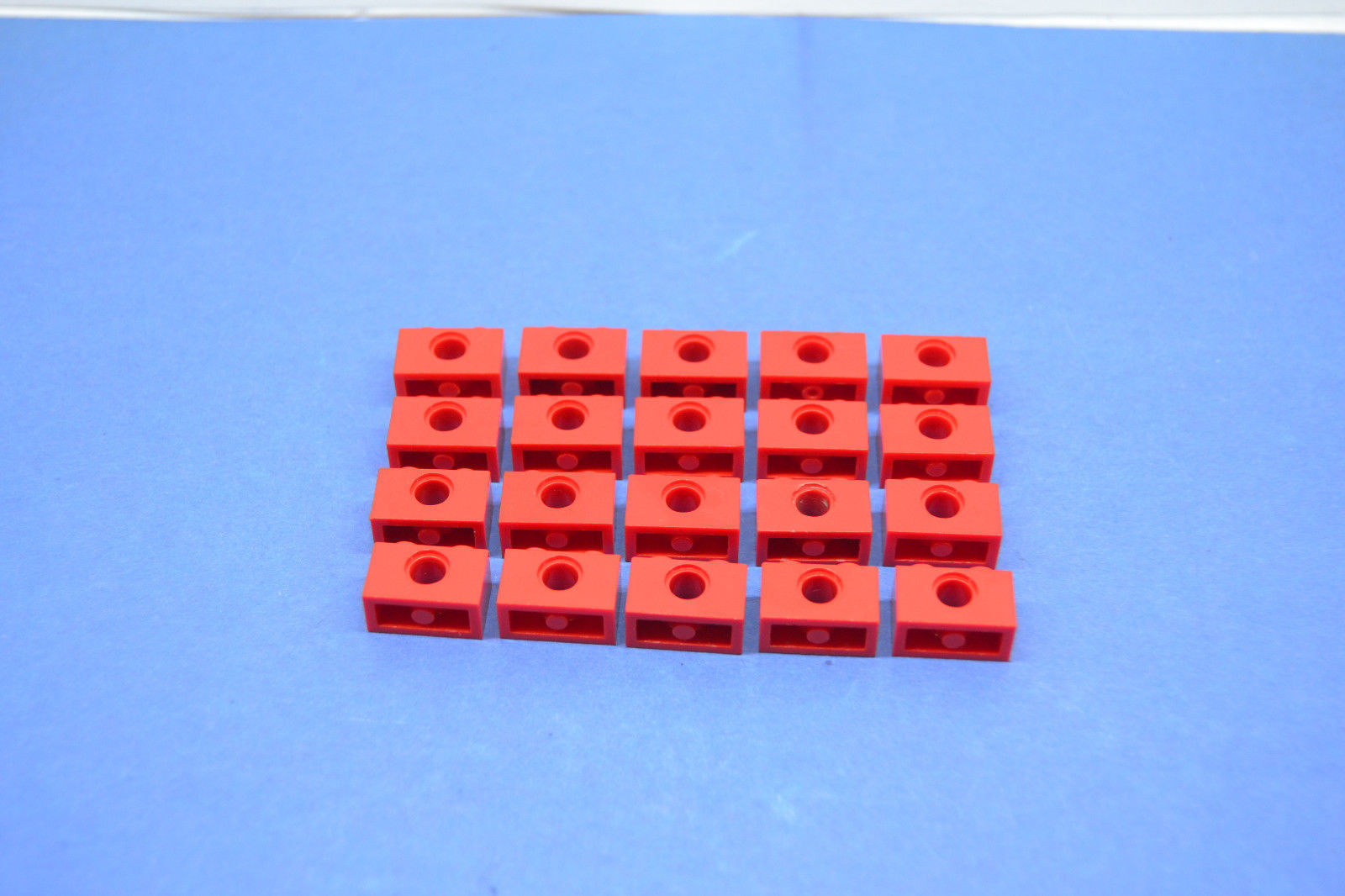 LEGO 20 x Technic Holestone Hole Beams 1x2 Red Hole Brick 3700 | eBay