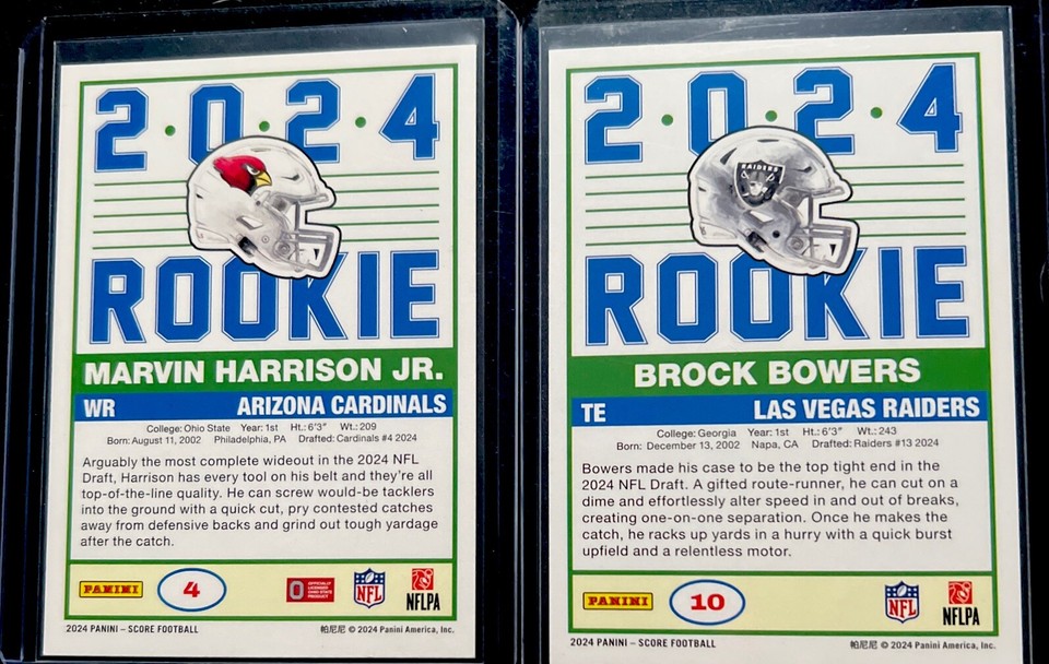 Marvin Harrison Jr, Brock Bowers Rookie WR- TE Lot | eBay