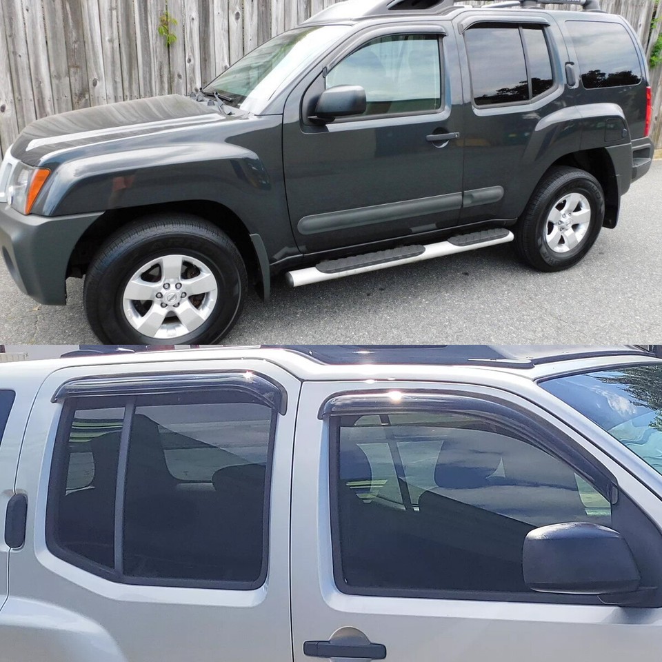 Fit for 2005-2015 Nissan Xterra Window Visors Sun Vent Rain Guard Shade ...