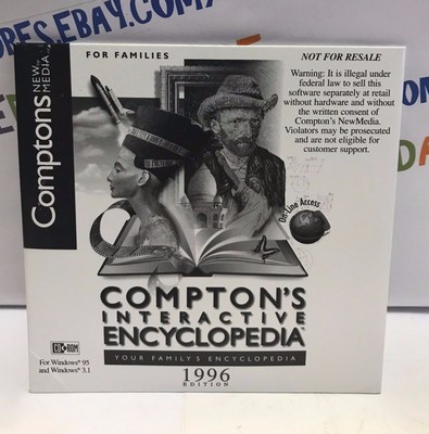 Comptons NEW MEDIA. COMPTON'S INTERACTIVE ENCYCLOPEDIA. 1996. LIKE NEW ...