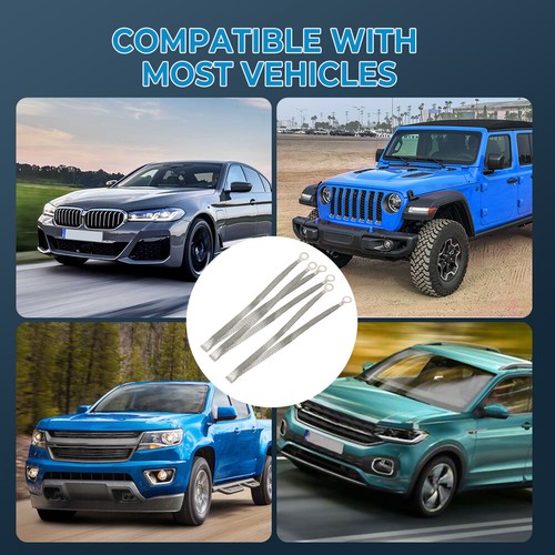 Universal Automotive 24" x 1/2″ Braided Ground Straps 1/2″ Ring ...