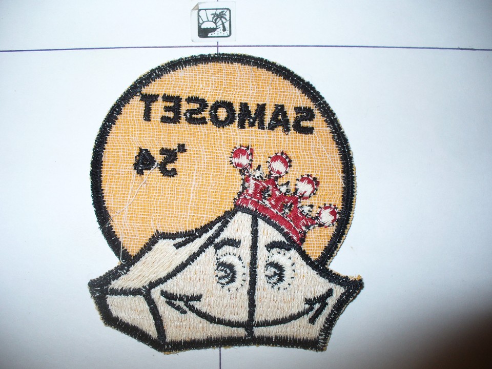 1954 Camp Tesomas Smiley Tent Patch,pp, Samoset Council,OA 96, Tom Kita ...