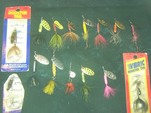 Rooster Tail Spinner Bait Lot Vintage Fishing Lures Lot of 15 Nice Colors | eBay