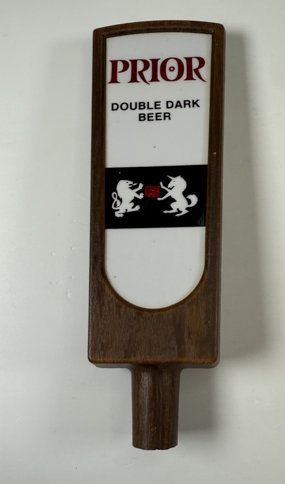 Vintage Prior Beer Tap Handles Lot Of Two Double Dark Golden Light Man ...