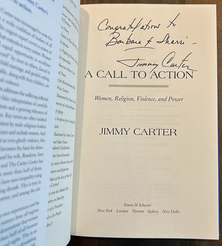 President Jimmy Carter Signed Book A Call To Action Full Signature! | eBay