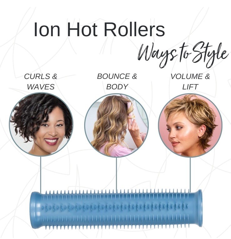 "Calista Ion Hot Rollers 1” long 12pc Set Special Edition Bag Great ...