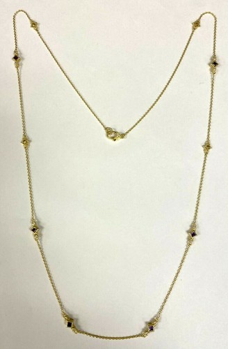 HSN Judith Ripka 14K Gold over Silver Amethyst & Cubic Zirconia Station ...