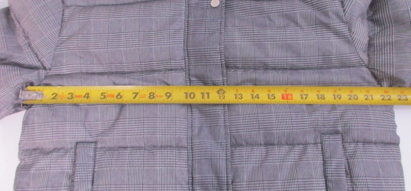 Sebby Women's Black /White Plaid puff short SP9119 Jacket Size M | eBay