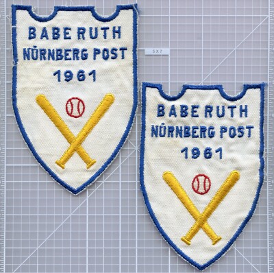 Babe Ruth Nurnberg post 1961 Baseball little league patches 0121 | eBay