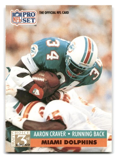 Aaron Craver 1991 Pro Set #789 Miami Dolphins FOOTBALL | eBay