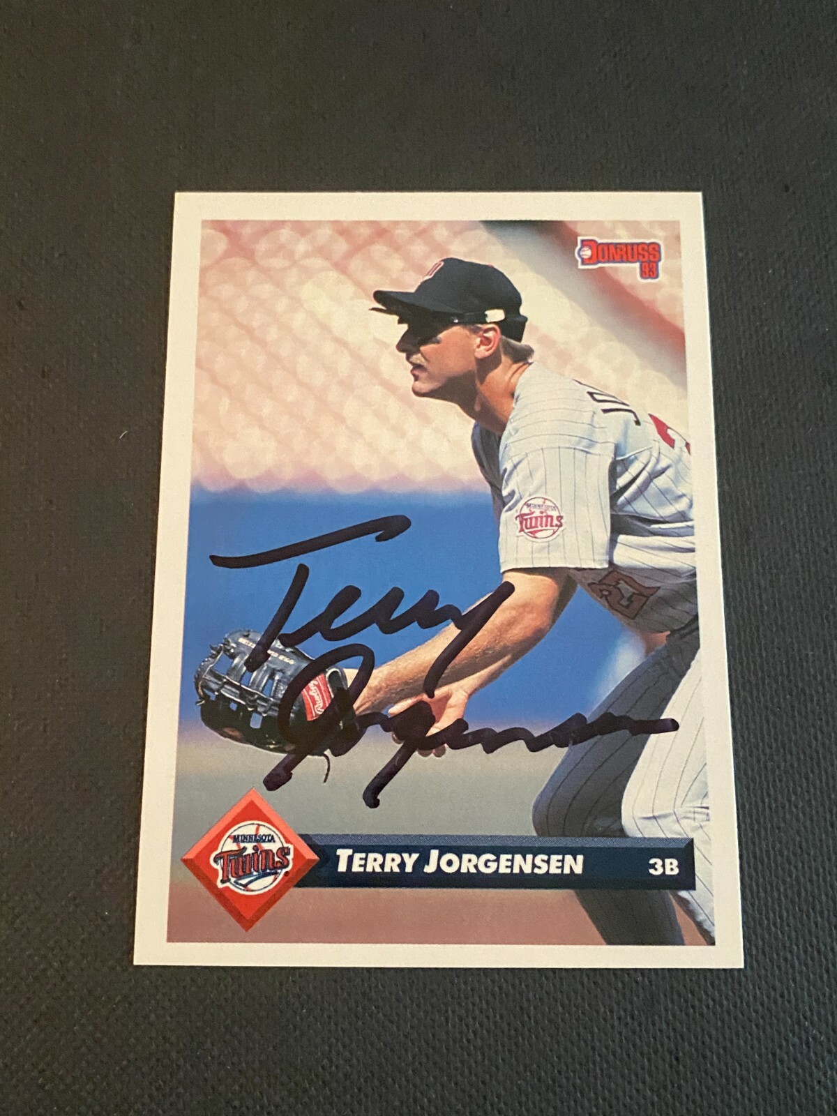 Terry Jorgensen Signed 1993 Donruss Card Auto Minnesota Twins Autograph ...