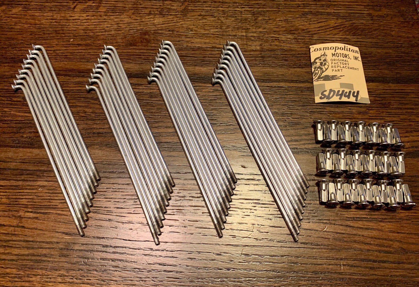 MOTOBI PICNIC 125cc COMPLETE REAR WHEEL SPOKE AND NIPPLE SET *NEW OLD ...