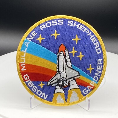 GIBSON MULLANE ROSS SHEPHERD SPACE SHUTTLE MISSION IRON ON PATCH NASA ...