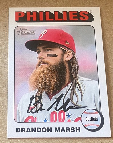 2024 Topps Heritage Philadelphia Phillies Brandon Marsh White Border ...
