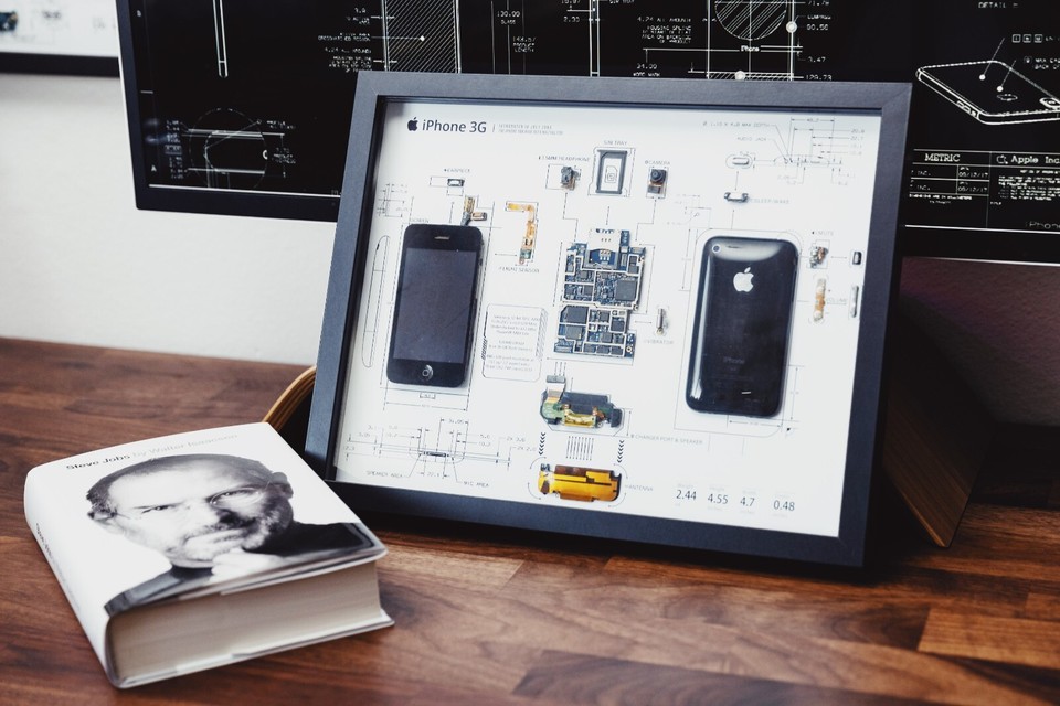 Disassembled iPhone Teardown With Frame, Deconstructed iPhone Art ...