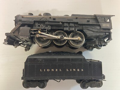 POSTWAR LIONEL 675 STEAM LOCOMOTIVE AND 2466WX COAL TENDER TESTED with ...