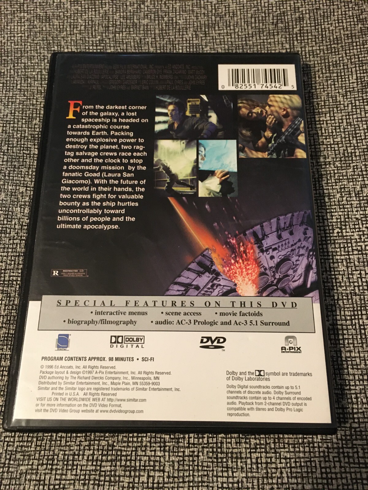 The Apocalypse DVD 1997 Cult Science Fiction Sandra Bernhard - Ships ...