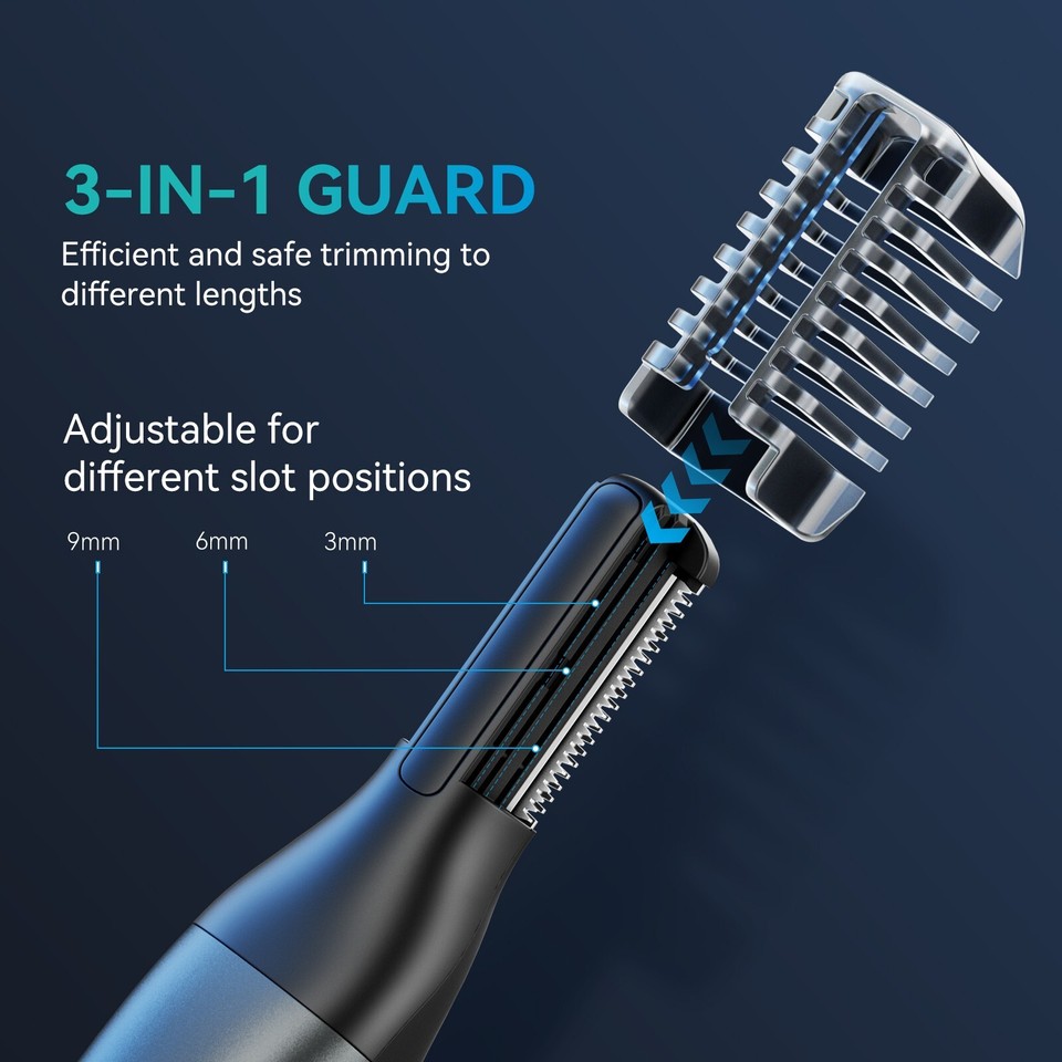 Electric Shaver Dual Sided Blade Waterproof Razor Charging Nose Beard ...