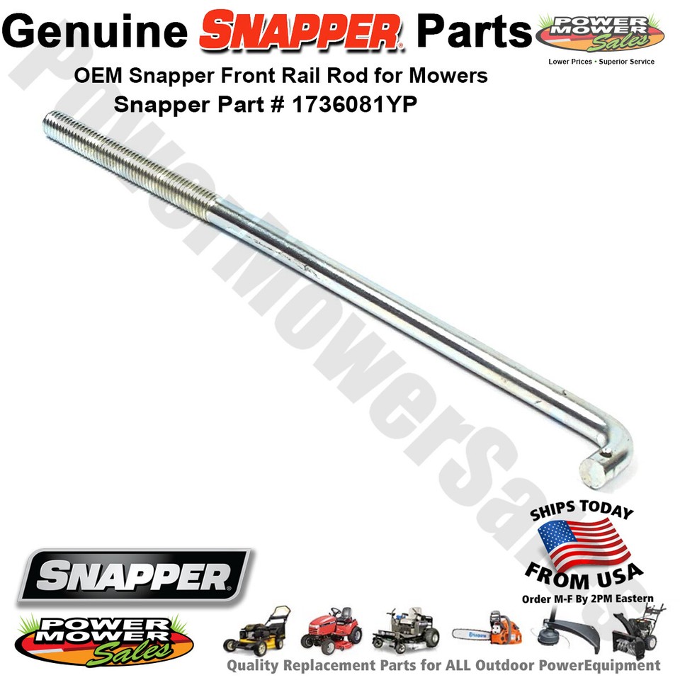 Briggs & Stratton Snapper Mower Front Rail Rod EMT20460H / 1736081YP ...