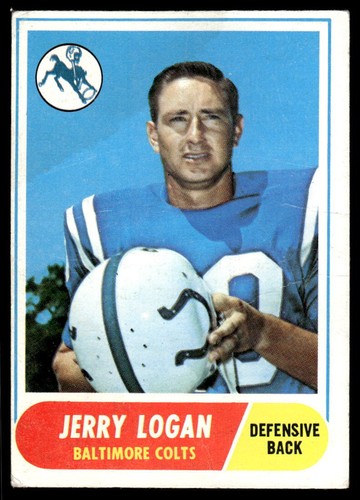 1968 Topps Jerry Logan #47 Baltimore Colts Football Card | eBay
