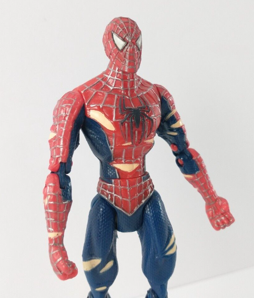 2006 Hasbro SPIDER MAN 3 Battle Damage Punching PETER PARKER 5" Action ...