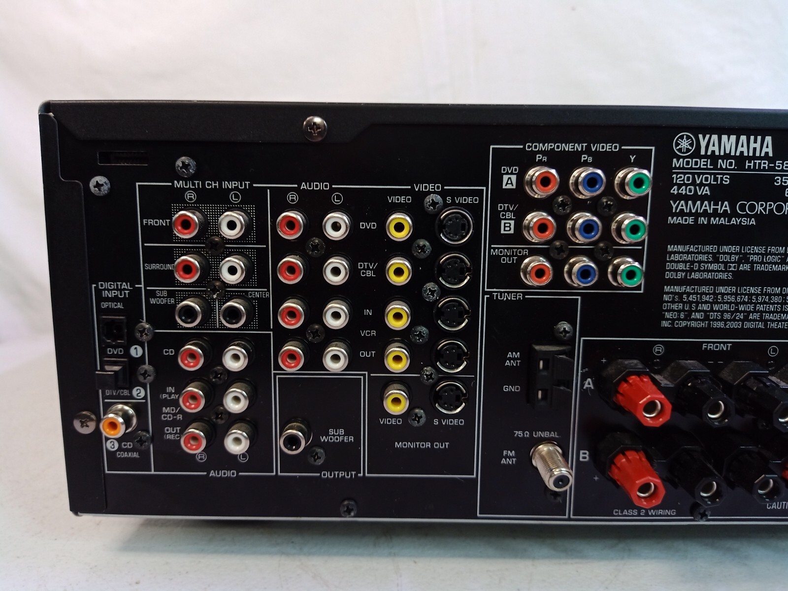 Yamaha HTR 5840 6.1 Channel 100 Watt Receiver for sale online | eBay